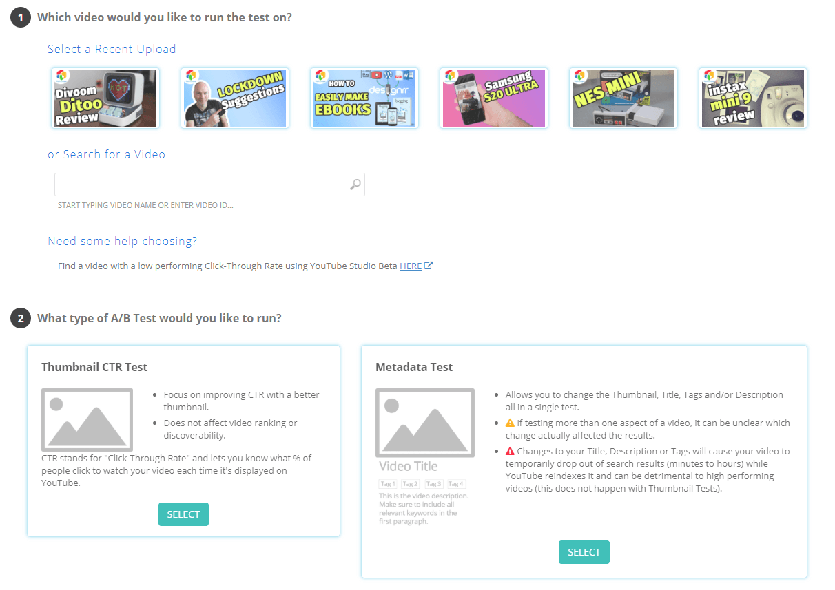 How to split test YouTube Thumbnails